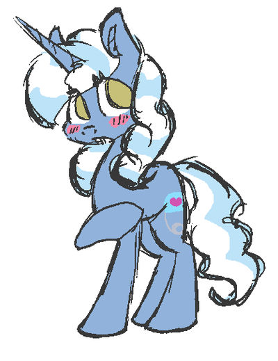 #3101952 - safe, artist:artflicker, pokey pierce, pony, unicorn, blush ...