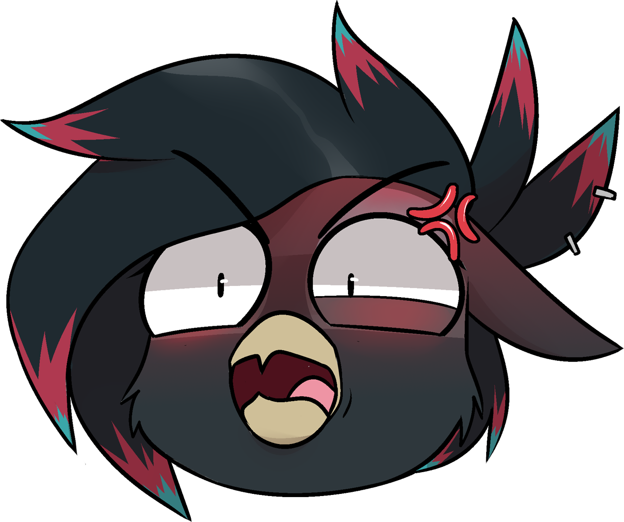 #3102418 - safe, artist:difis, oc, oc:caiya, griffon, cross-popping veins, cute, emanata, emote ...