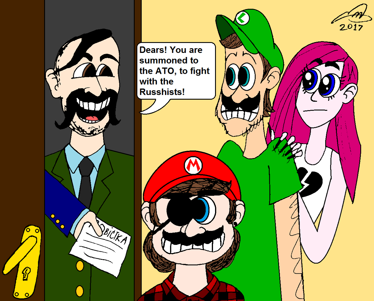 #3103605 - safe, artist:mario dhard, pinkie pie, human, g4, crossover ...