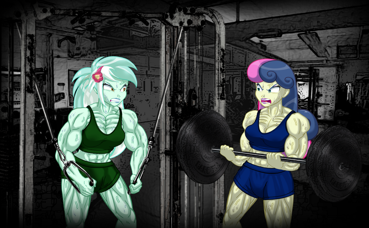 #3122711 - safe, artist:ponymaan, bon bon, lyra heartstrings, sweetie ...