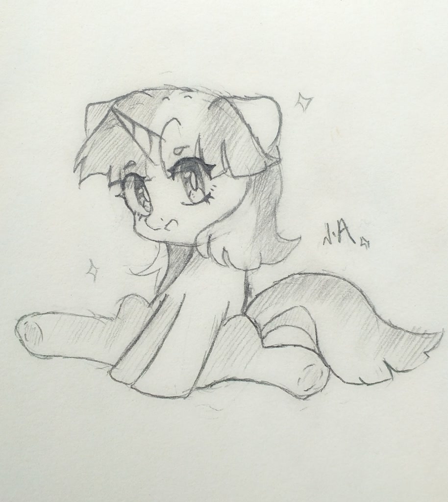 #3122884 - safe, artist:xiaoke, oc, oc only, sitting, smiling - Derpibooru