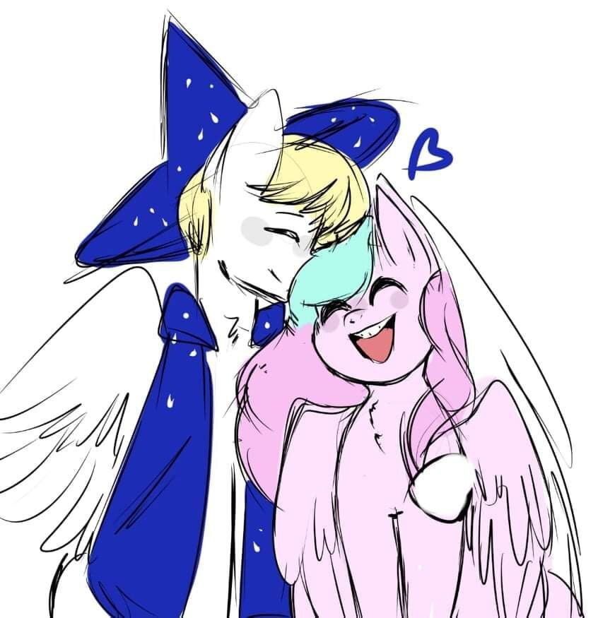 #3124434 - safe, artist:candy, oc, oc:kionagdl, alicorn, pegasus, pony, hug, simple background ...