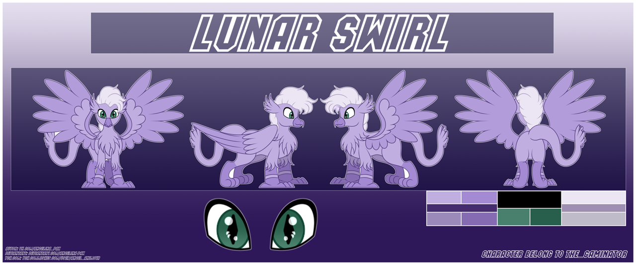 #3124771 - safe, artist:angelina-pax, oc, oc only, oc:lunar swirl, griffon, colored, commission ...