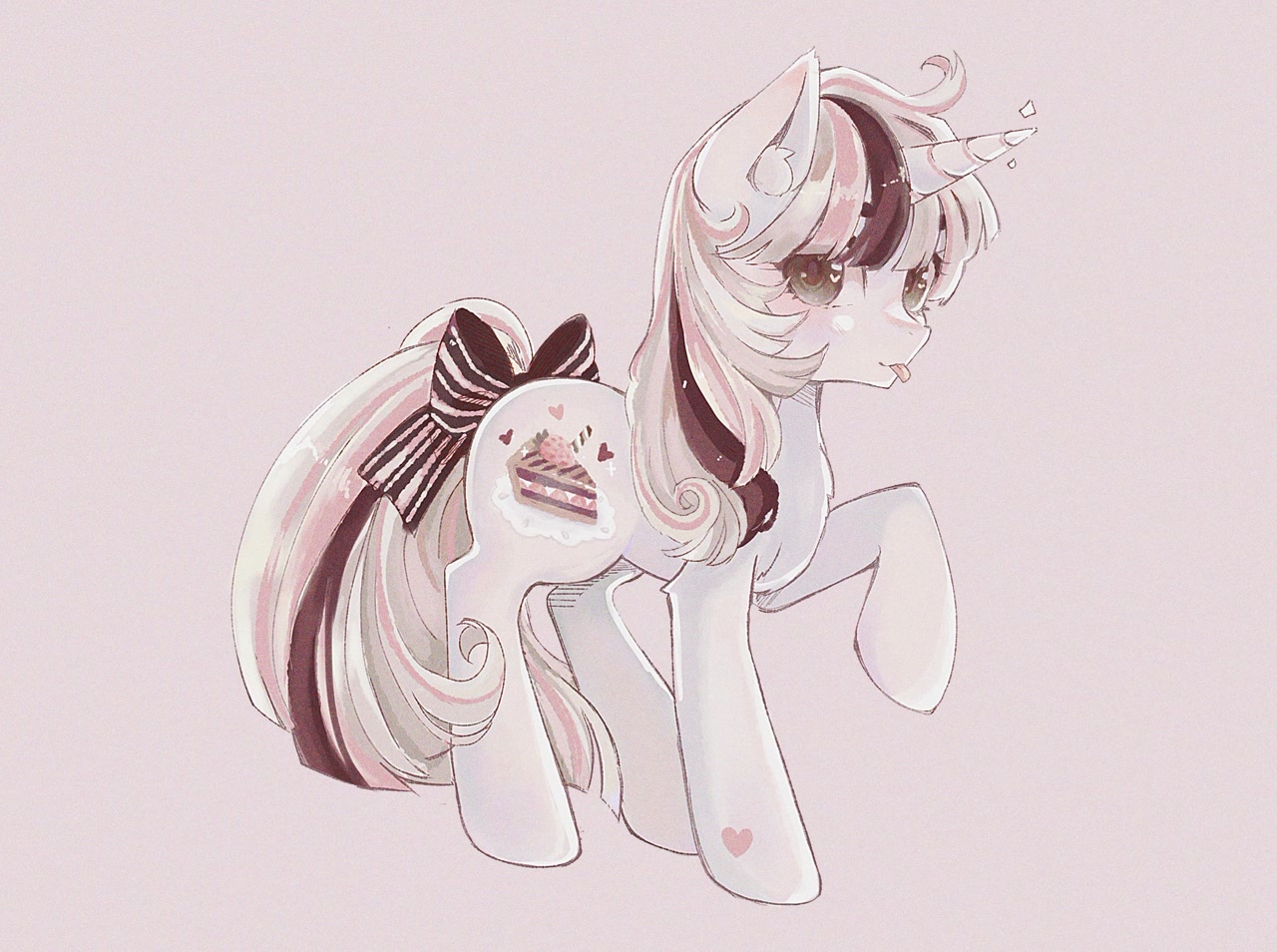 #3125444 - safe, artist:wagashimay, oc, oc only, pony, unicorn, female, horn, simple background ...