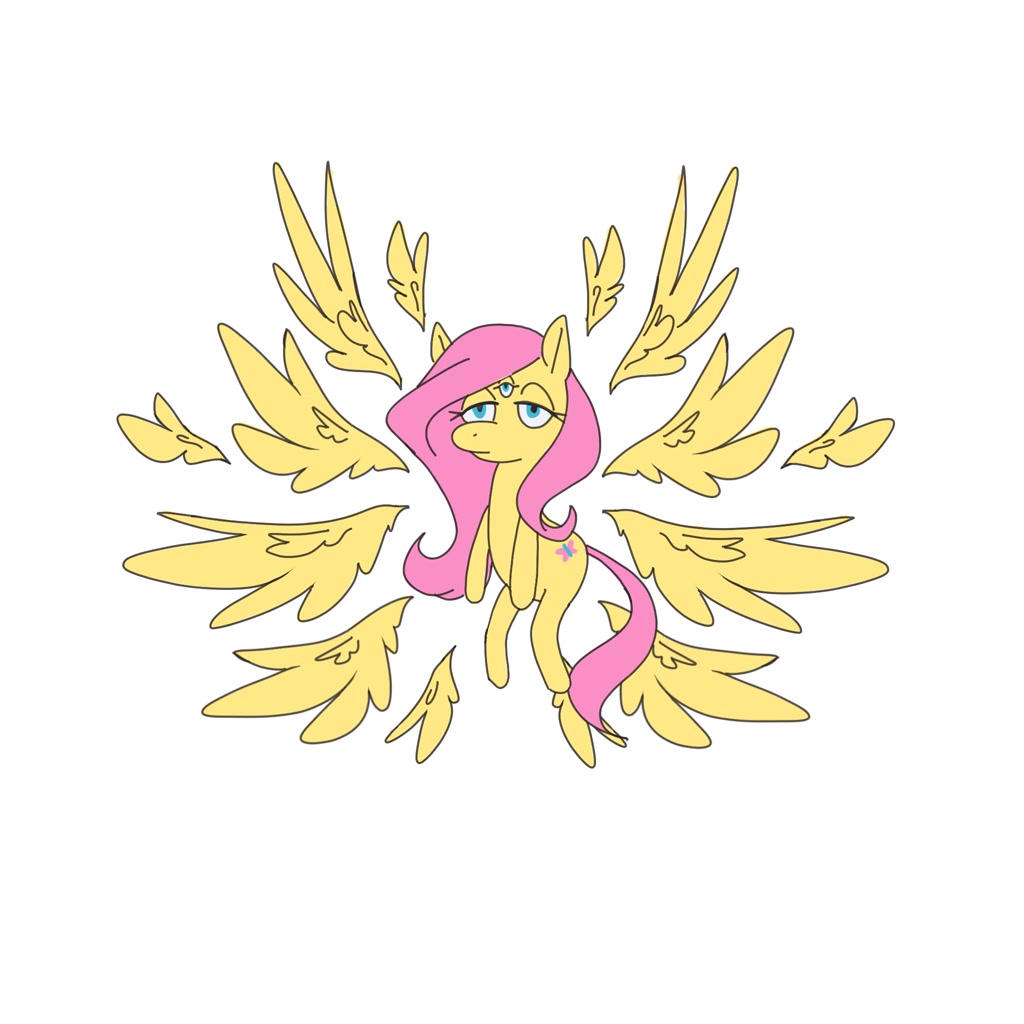 #3126291 - safe, artist:mindlessnik, fluttershy, angel, pegasus, pony ...