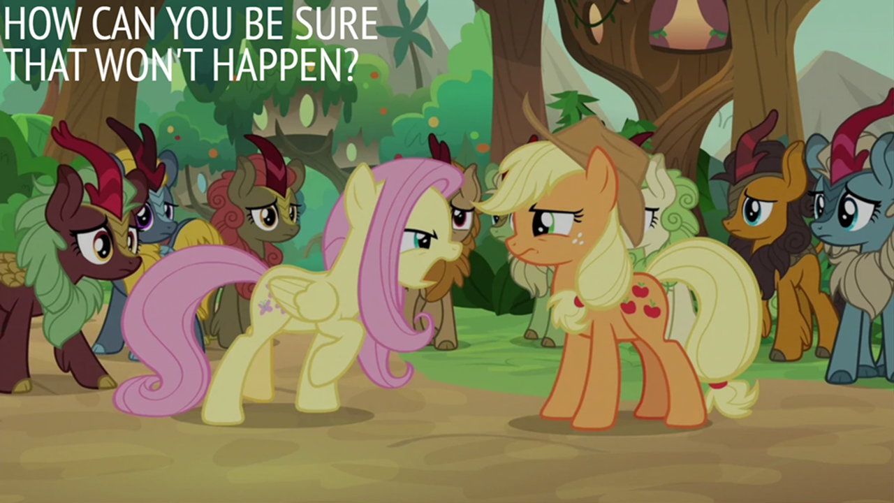 #3126341 - safe, edit, edited screencap, editor:quoterific, screencap, applejack, cinder glow ...