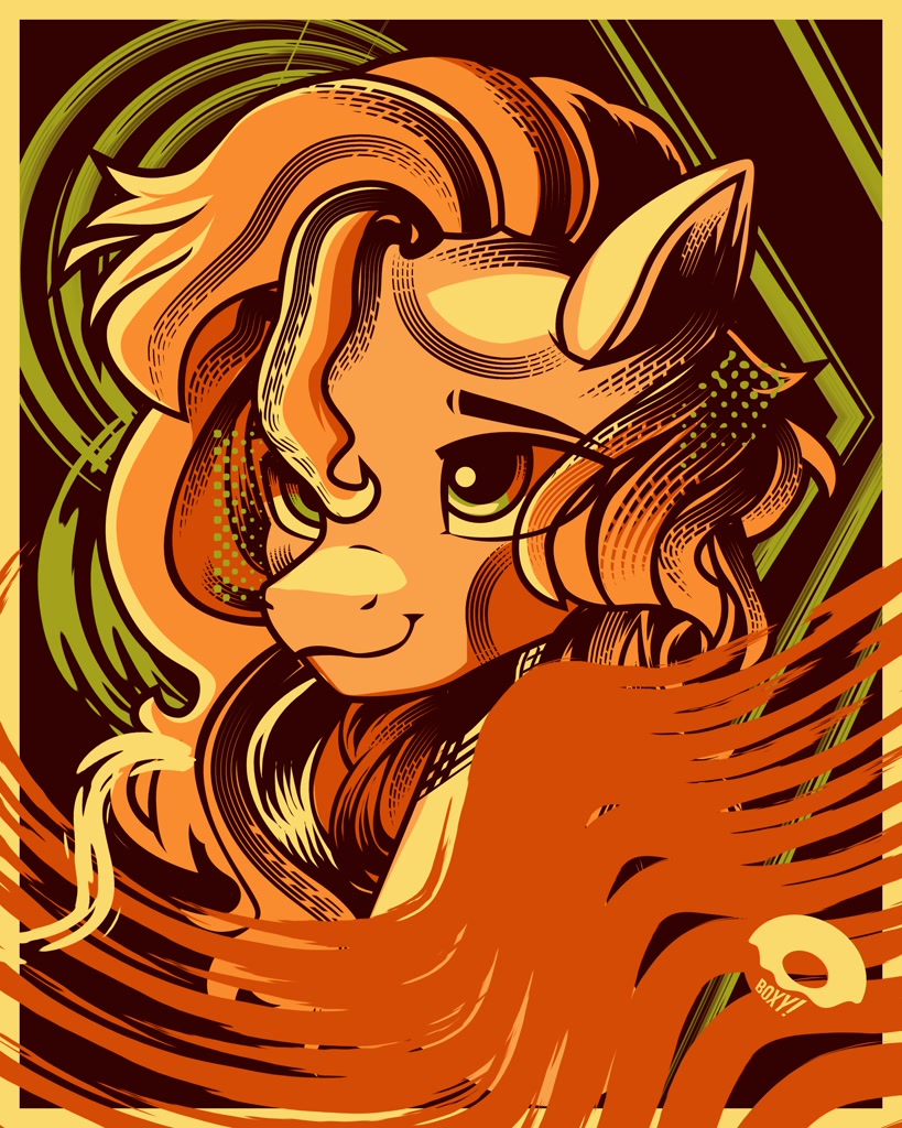 #3127065 - safe, artist:poxy_boxy, oc, oc only, earth pony, pony, abstract background, bust, eye ...