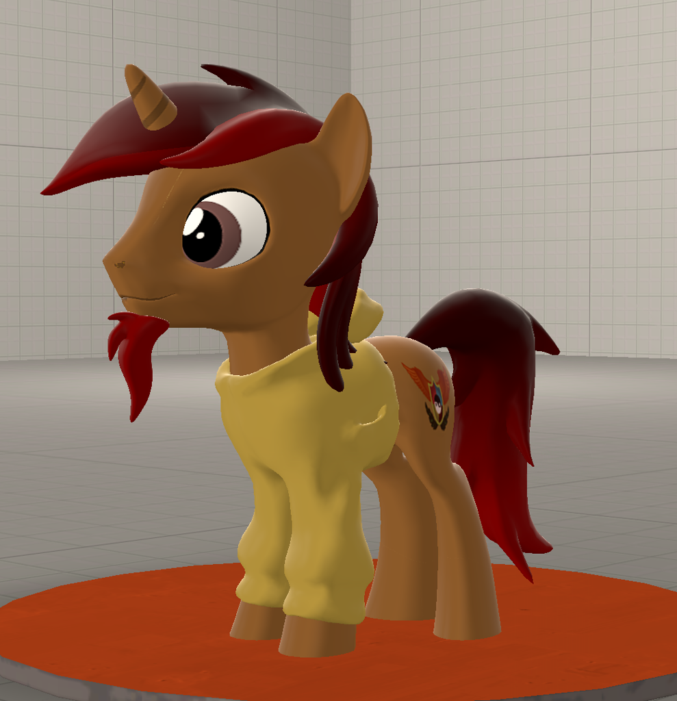 #3127173 - safe, artist:gradiusfanatic, oc, oc only, oc:paul, pony, unicorn, 3d, horn, male ...