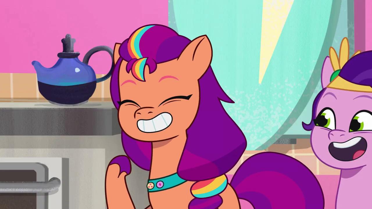 #3127469 - safe, screencap, hitch trailblazer, izzy moonbow, pipp petals, sparky sparkeroni ...