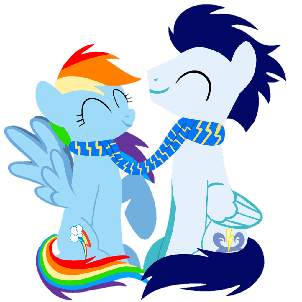 #3127560 - safe, artist:mlplary6, rainbow dash, soarin', pegasus, pony ...