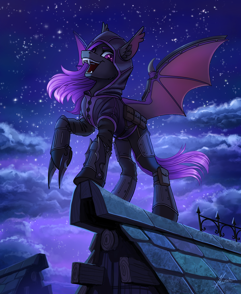 #3128068 - safe, artist:helmie-art, oc, oc only, bat pony, pony, armor ...