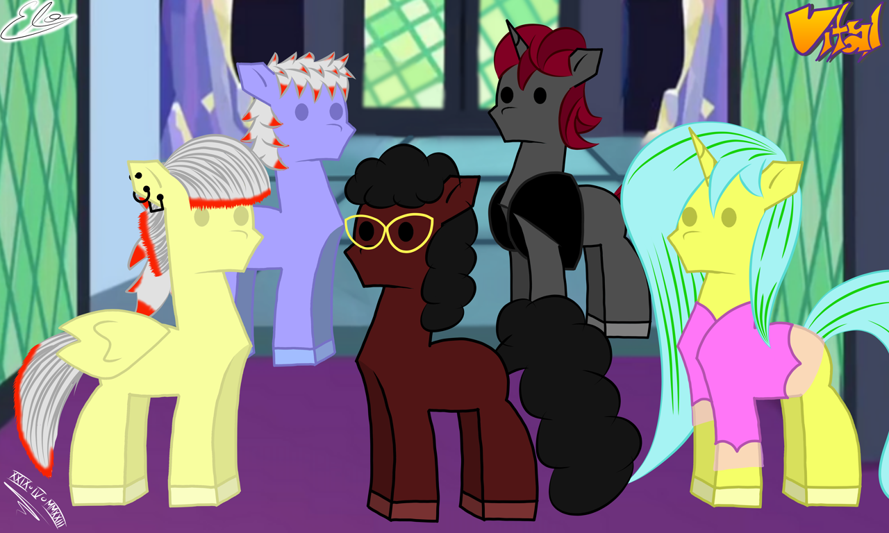 #3117901 - safe, artist:elovital, oc, earth pony, pegasus, pony, unicorn, g5, my little pony ...