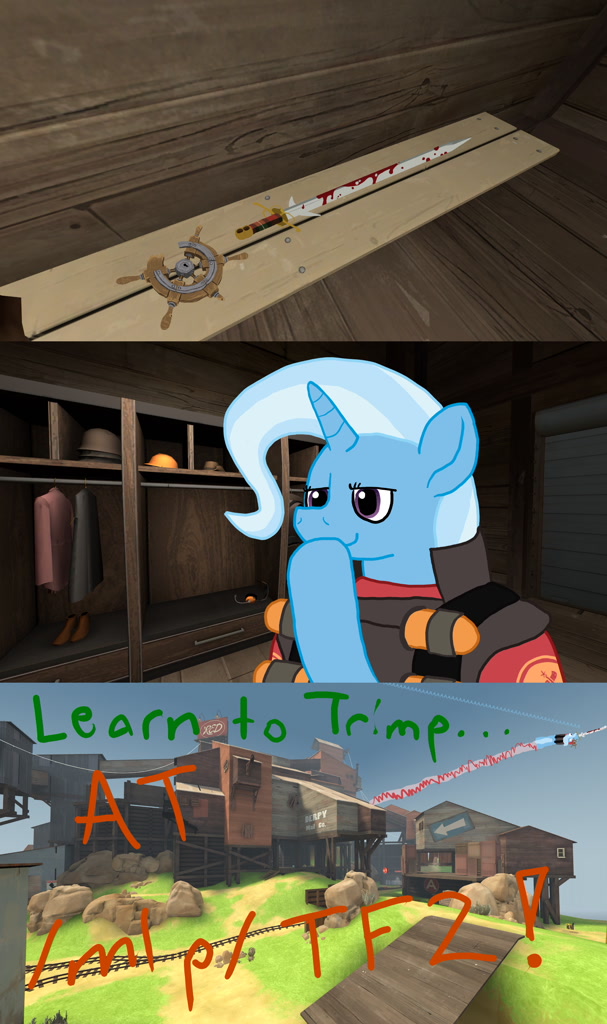 #3118316 - safe, trixie, pony, unicorn, g4, /mlp/ tf2 general, bench ...