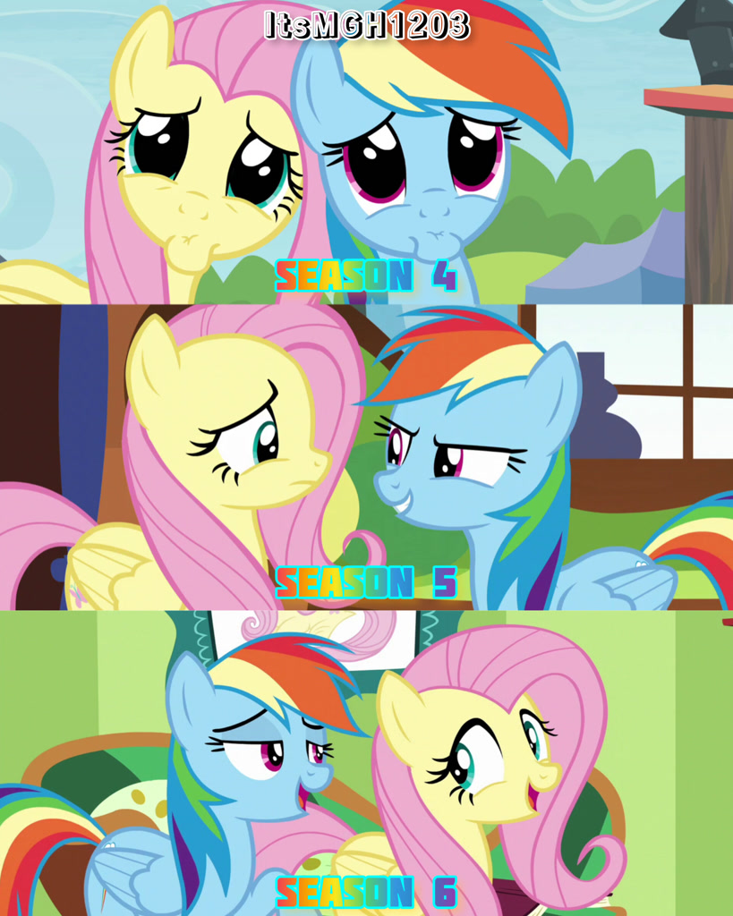 #3128783 - safe, edit, edited screencap, editor:itsmgh1203, screencap, fluttershy, rainbow dash ...