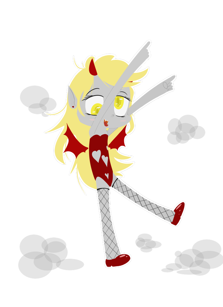 #3128784 - safe, artist:happy harvey, derpy hooves, demon, human ...