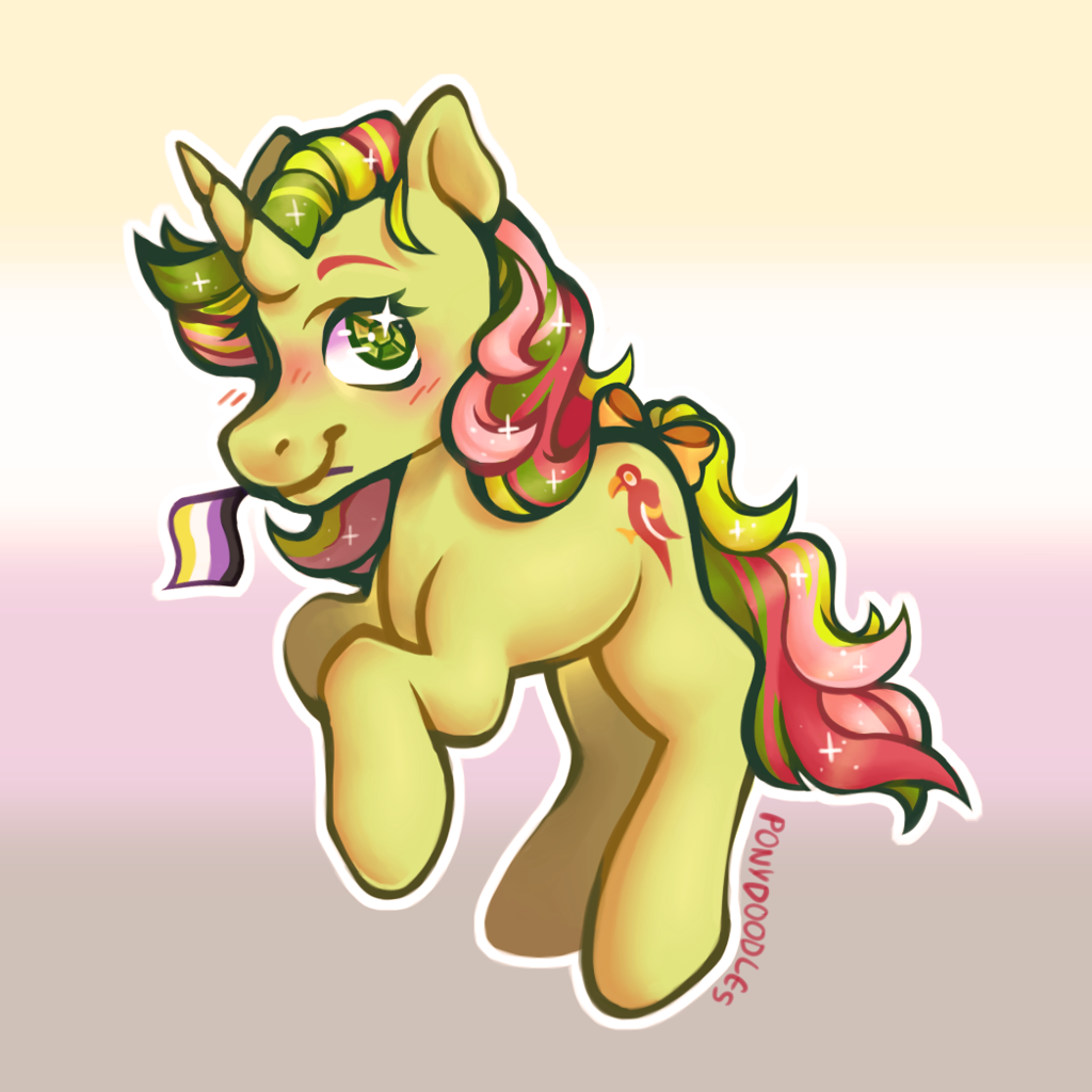 #3129130 - safe, artist:onionpwder, mimic (g1), pony, twinkle eyed pony ...