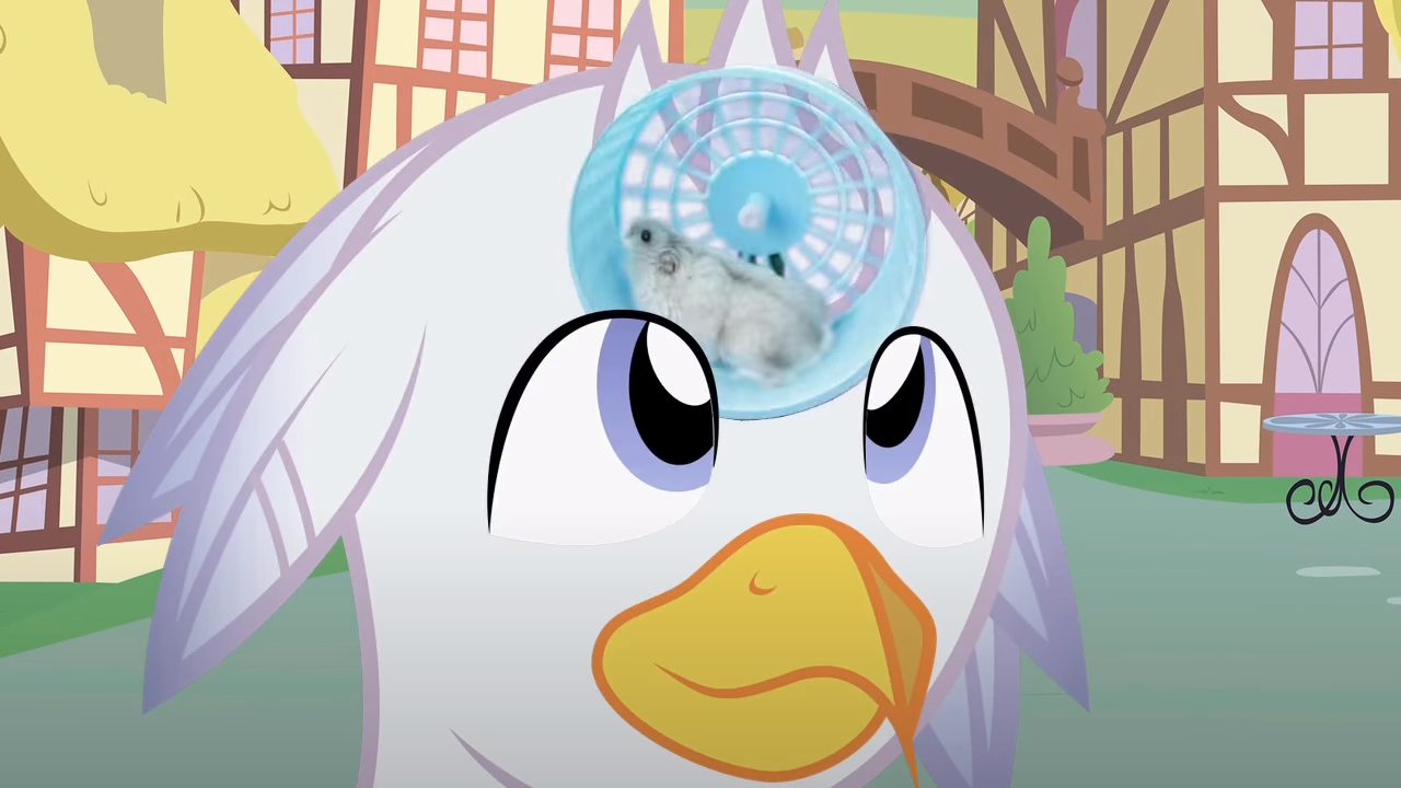 #3129804 - safe, artist:mlp-silver-quill, oc, oc:silver quill, hamster ...