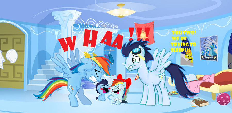 #3129952 - safe, artist:yoshi123pegasister, rainbow dash, soarin ...