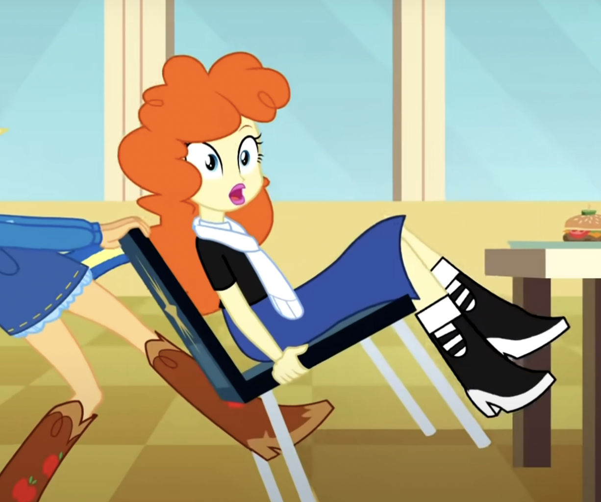 #3130386 - safe, screencap, applejack, golden hazel, human, equestria ...