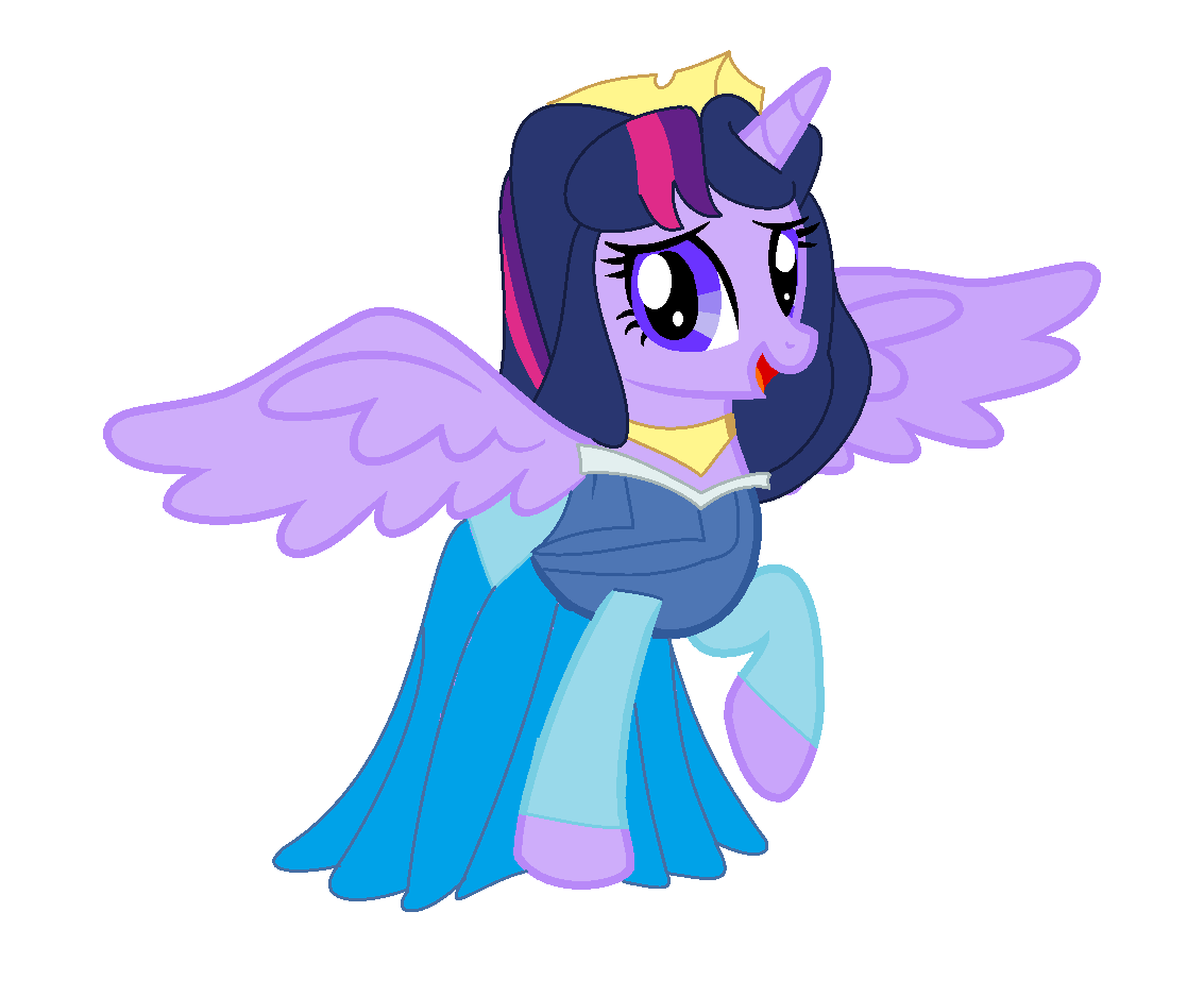 #3130459 - safe, artist:brightstar40k, twilight sparkle, alicorn, pony, g4, blue dress, simple ...