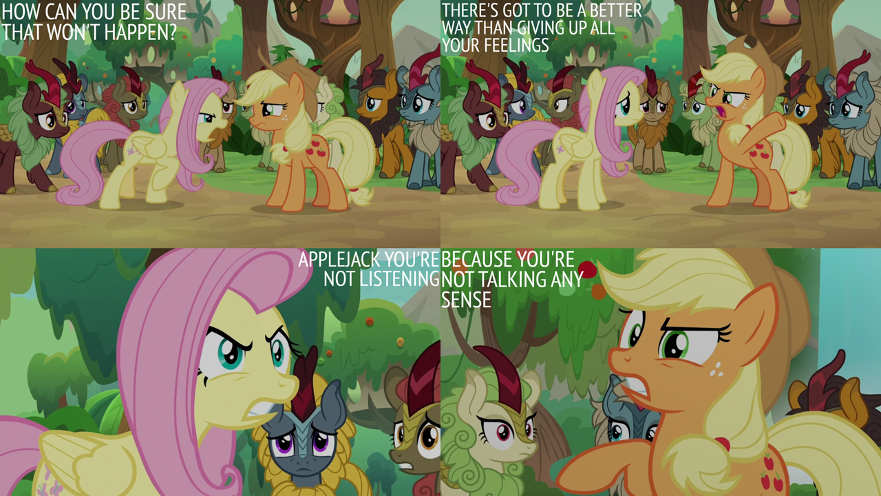 #3130929 - safe, edit, edited screencap, editor:quoterific, screencap, applejack, cinder glow ...