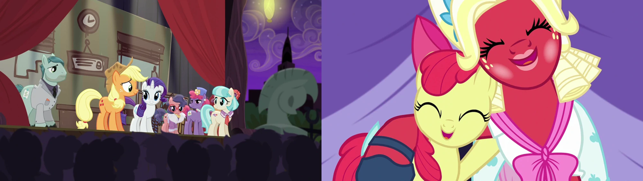 #3131812 - safe, screencap, apple bloom, applejack, big macintosh, coco ...