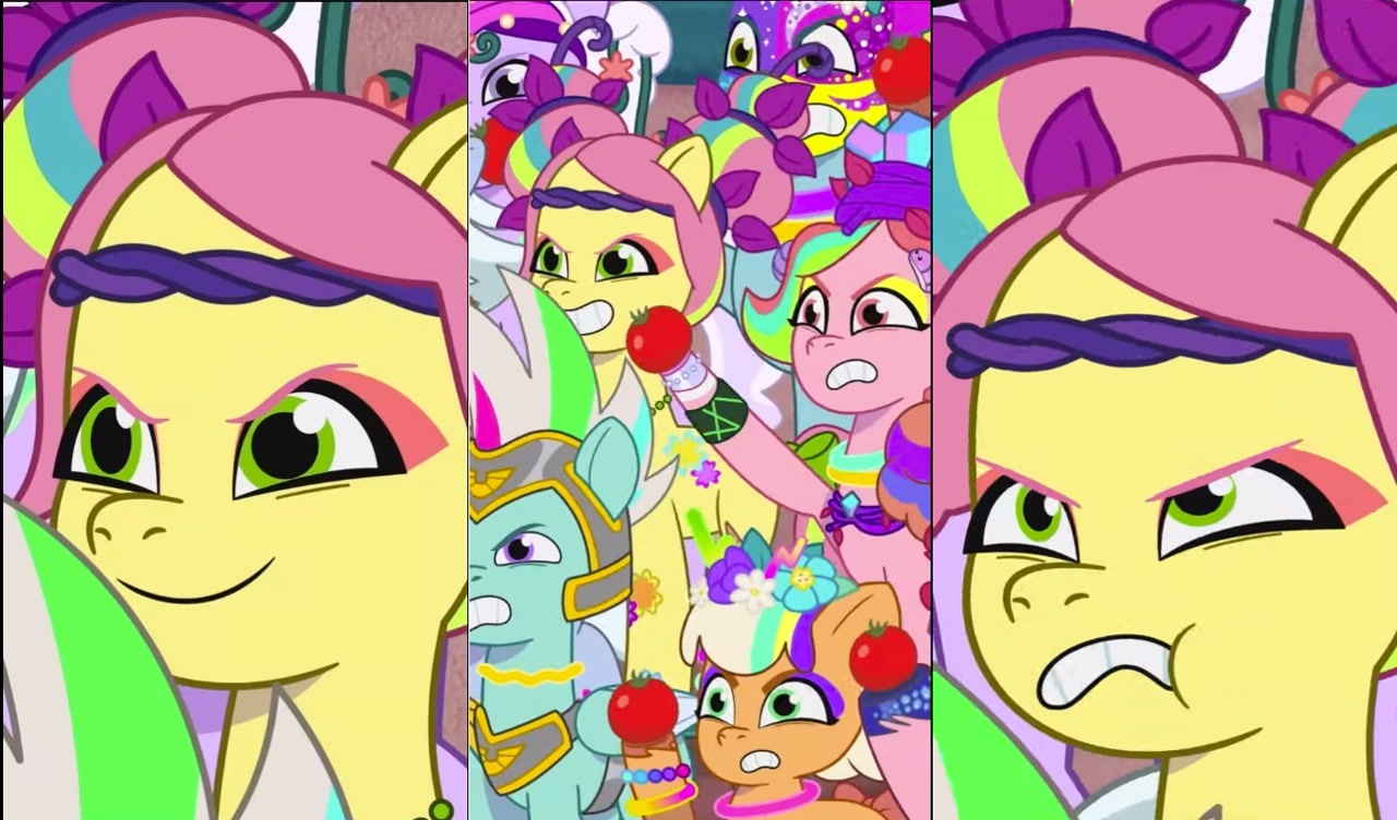 #3132862 - safe, screencap, peach fizz, posey bloom, thunder flap ...