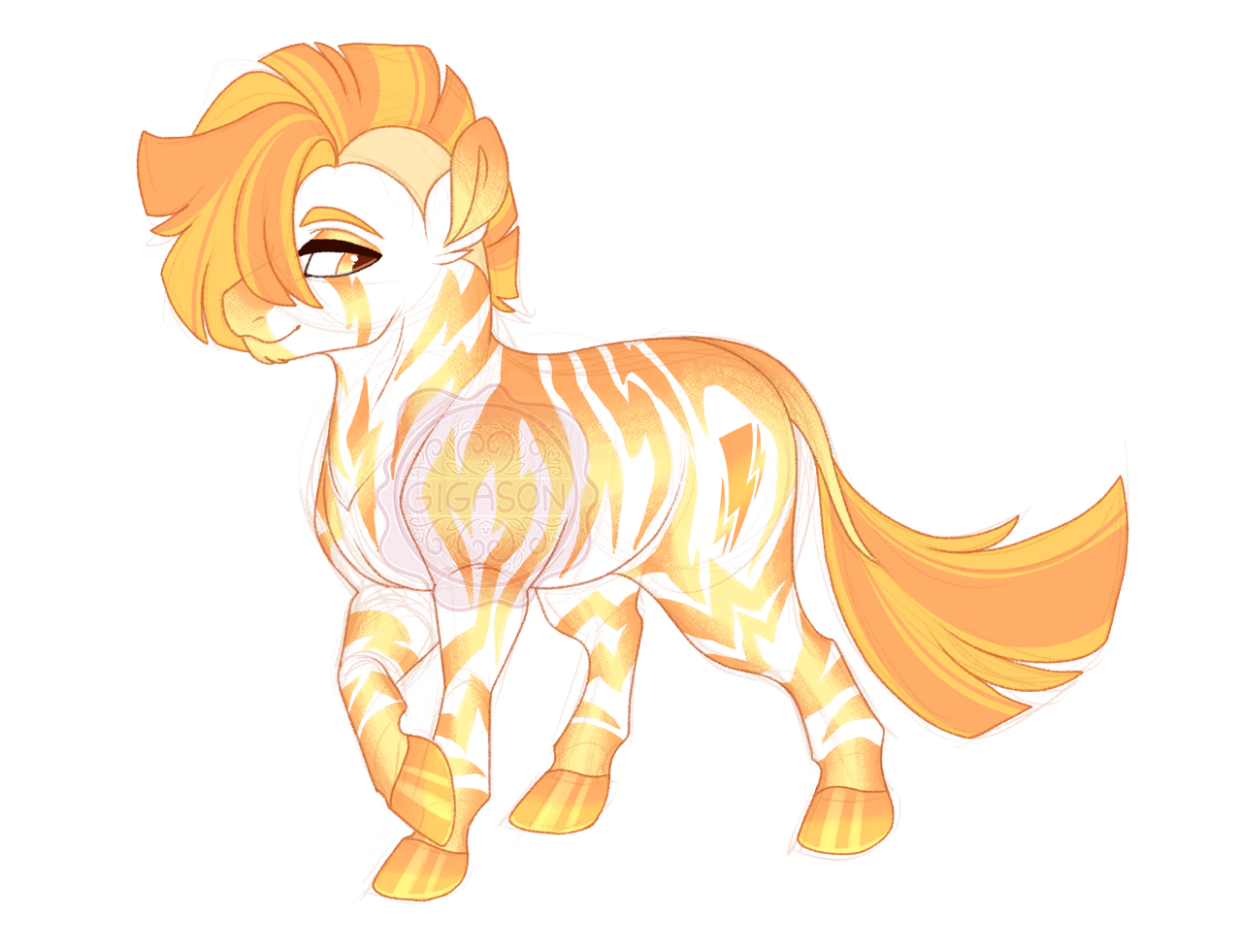 #3133229 - safe, artist:gigason, oc, oc:spark, hybrid, zony, magical ...