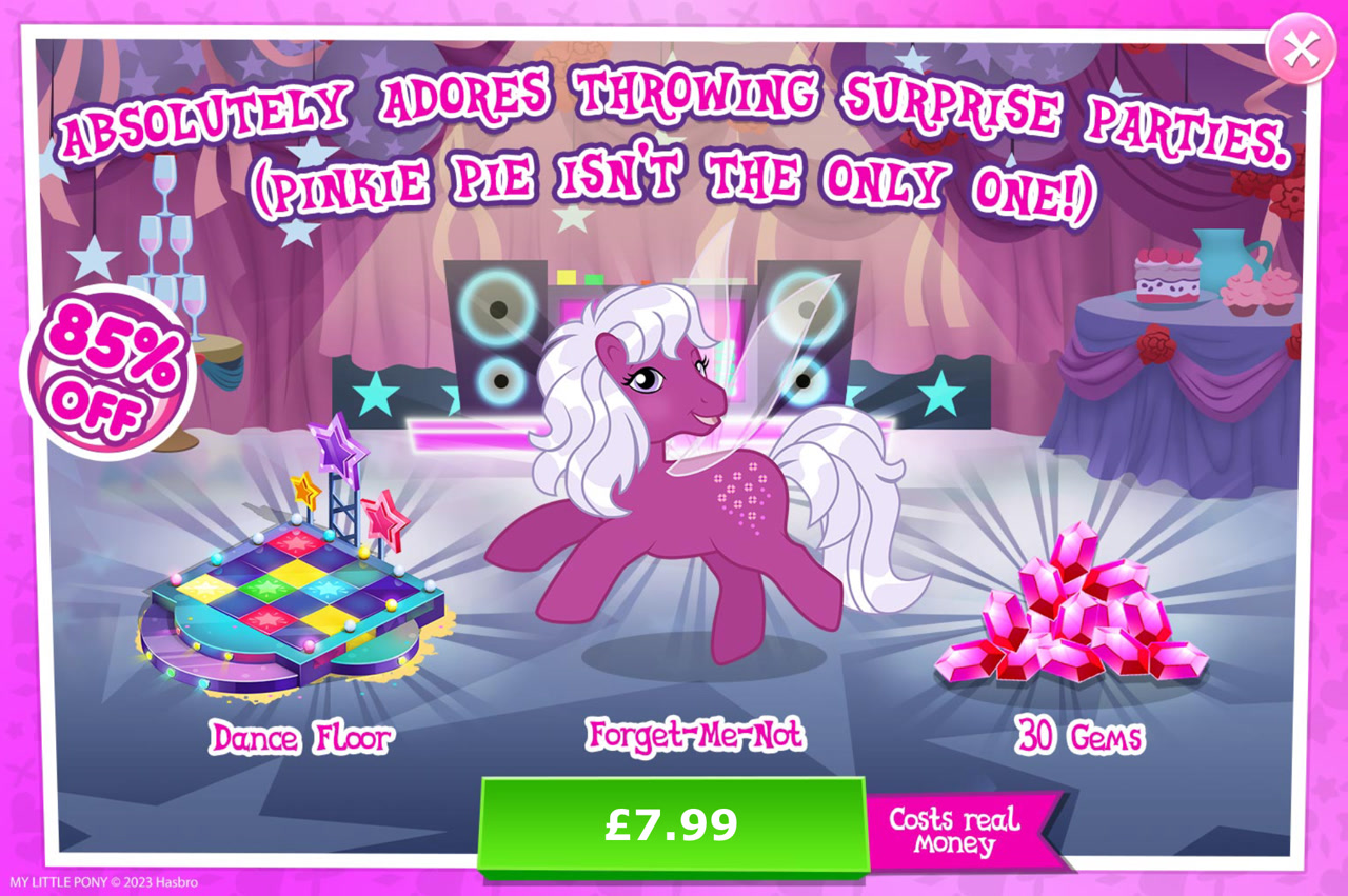 #3118799 - safe, gameloft, forget-me-not, flutter pony, pony, g1, g4 ...