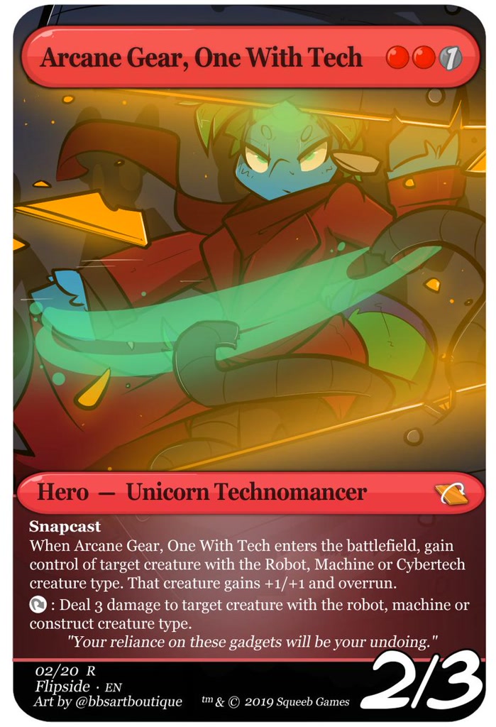 #3134339 - safe, artist:bbsartboutique, oc, oc only, oc:arcane gear, pony, unicorn, card game ...