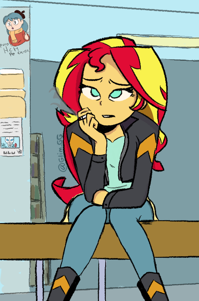 #3134493 - safe, artist:glim_gg, sunset shimmer, human, equestria girls ...