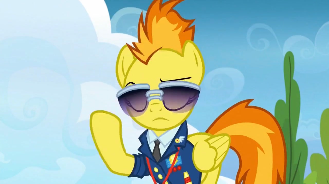 #3134828 - safe, screencap, spitfire, pegasus, pony, top bolt, bush ...