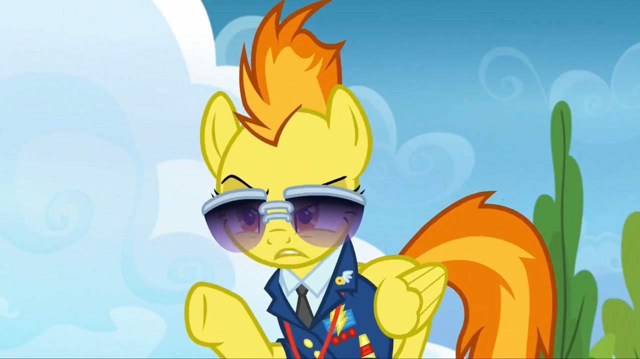 #3134831 - safe, screencap, spitfire, pegasus, pony, g4, top bolt, bush ...