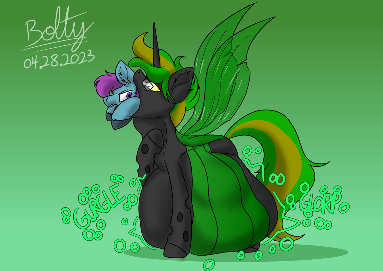 #3119369 - oc name needed, suggestive, artist:lightning bolty, oc, oc:phoenix fire, changeling ...