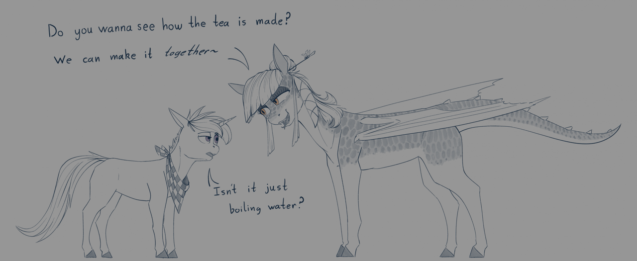 #3119562 - safe, artist:stray prey, oc, oc only, oc:jasmine threads, oc:lucent, dracony, dragon ...