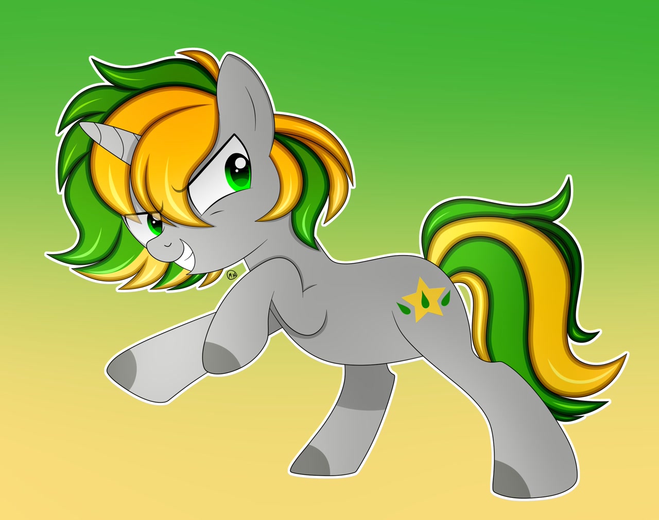 #3119689 - safe, artist:ojitosart, oc, oc only, oc:emerald star, pony ...