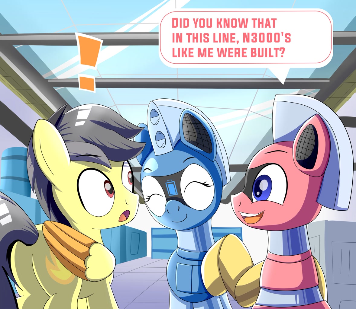 #3120046 - safe, artist:trackheadtherobopony, oc, oc only, oc:silverstream (robot pony), oc ...