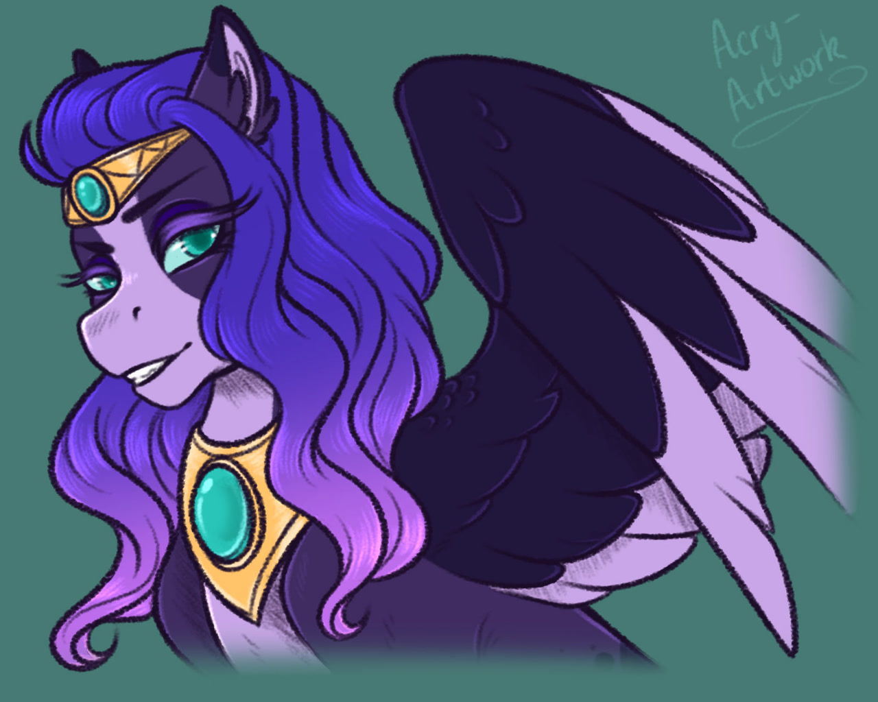 #3120184 - safe, artist:acry-artwork, oc, oc only, oc:umbra wish, pegasus, pony, solo - Derpibooru