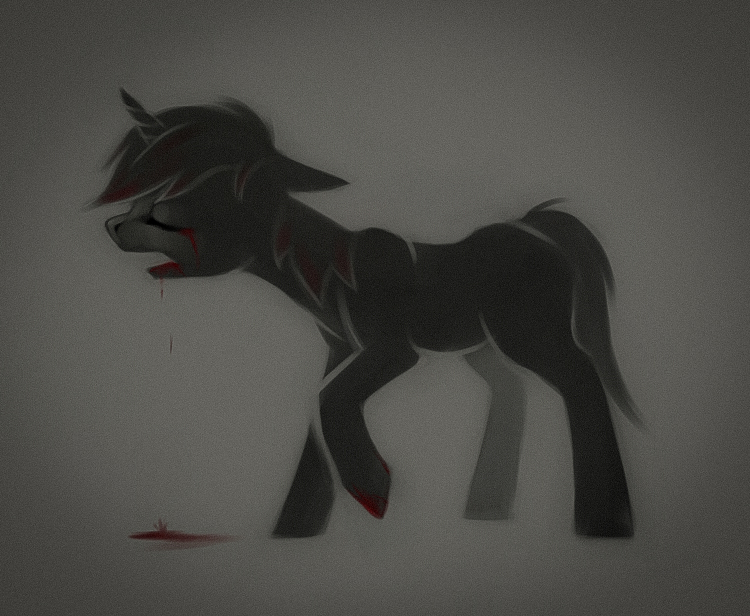 #3121212 - semi-grimdark, artist:scheadar, oc, oc only, pony, unicorn ...