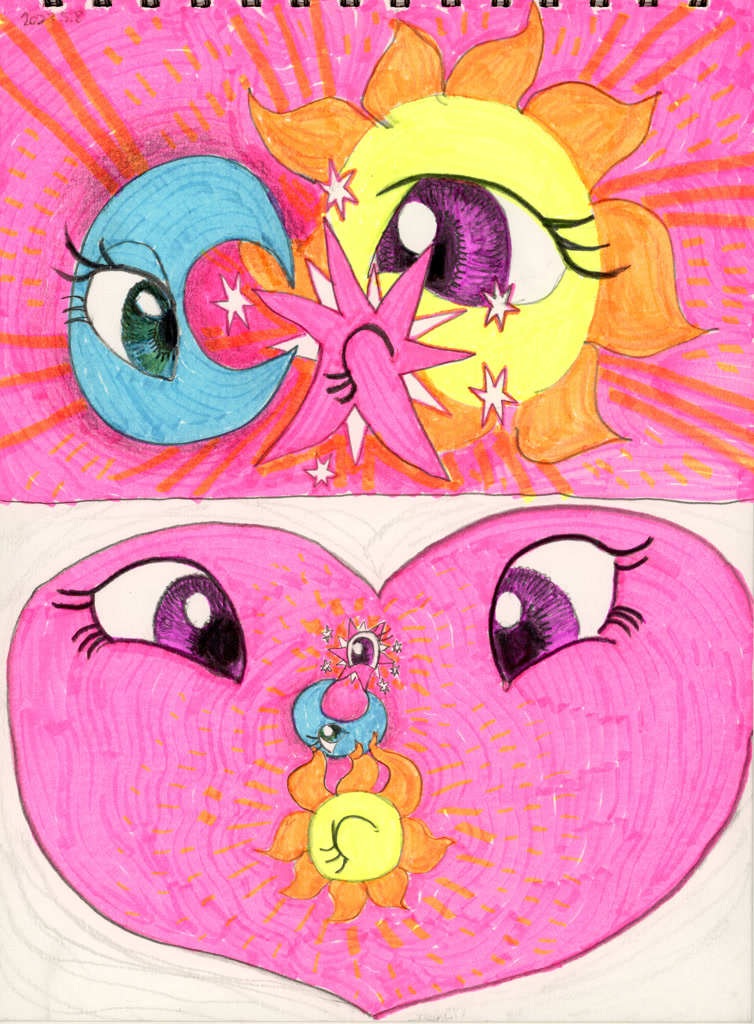 #3121939 - safe, artist:ja0822ck, princess cadance, princess celestia, princess luna, twilight ...