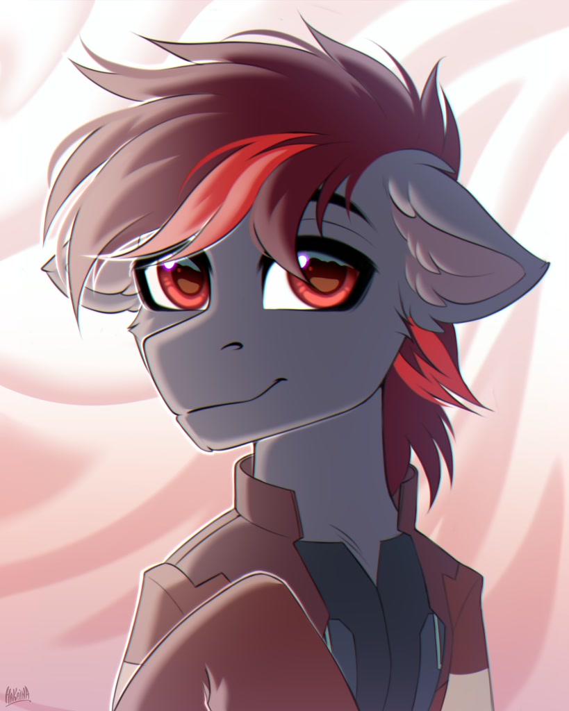 #3122278 - safe, artist:hakaina, oc, oc only, oc:skywalk shadow, pony, ear fluff, high res, solo ...