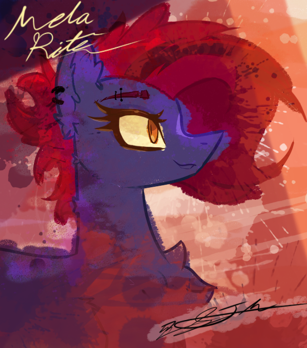 #3135666 - safe, artist:staceyld636, oc, oc:mela rite, pony, bust ...