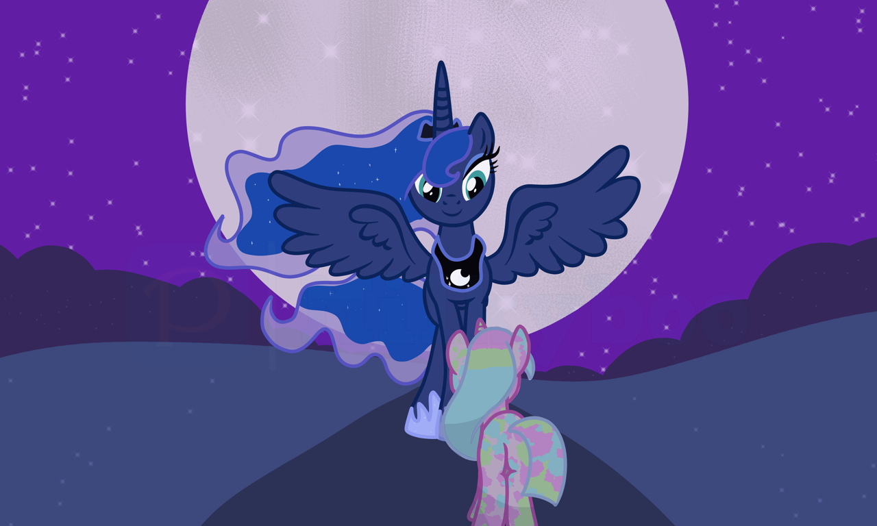 #3140523 - safe, artist:milkyboo898, princess luna, oc, oc:fresh paint ...