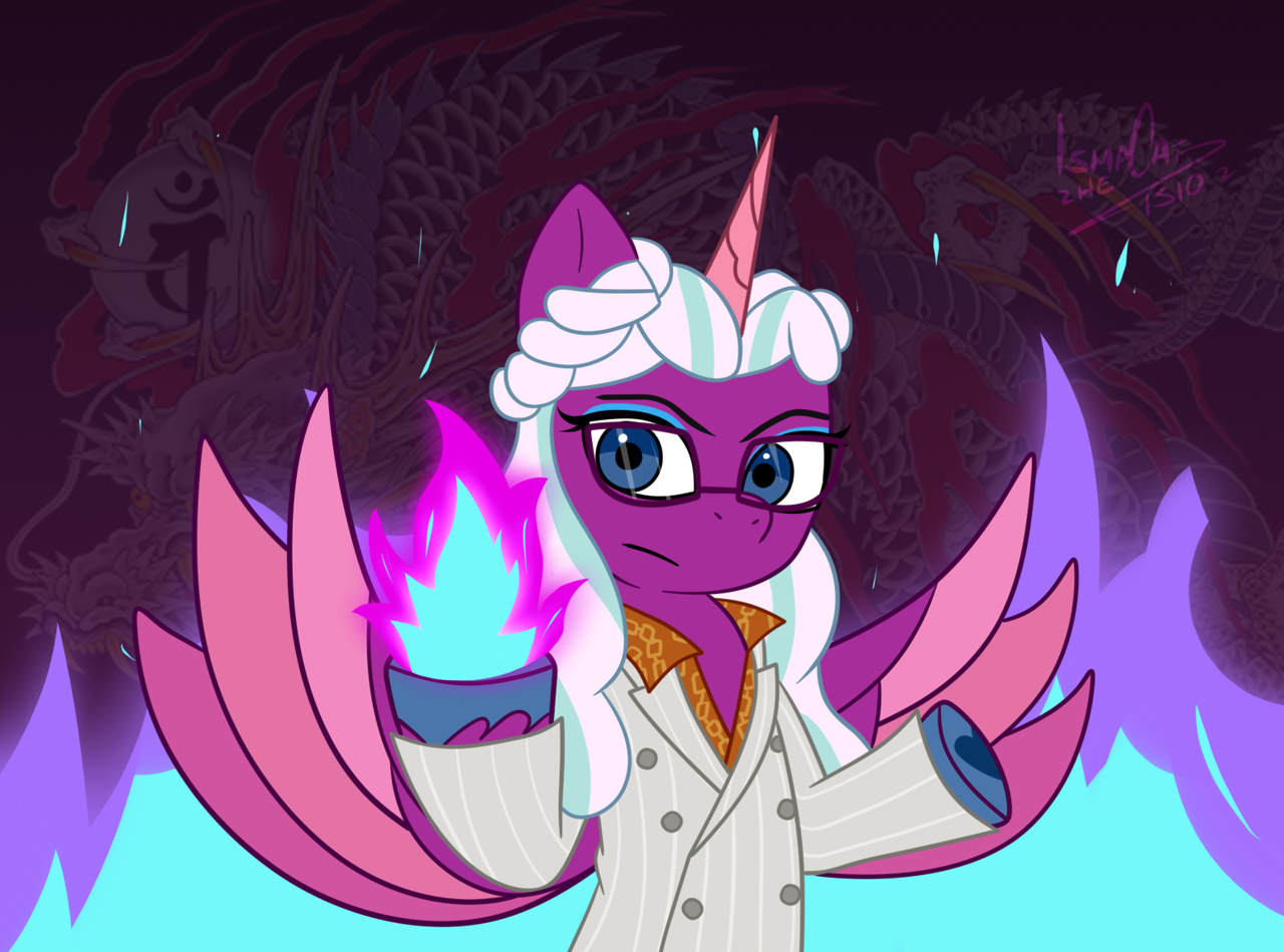 #3140758 - safe, artist:ismazhecat, opaline arcana, alicorn, fire ...