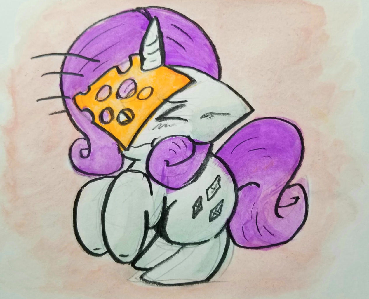 #3140978 - safe, artist:zutcha, rarity, pony, unicorn, g4, cheese ...