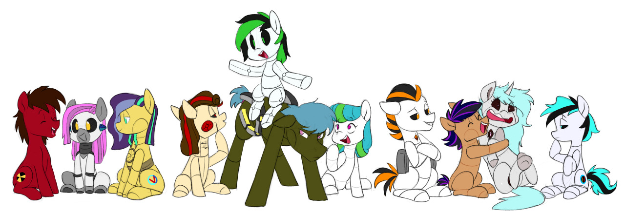 #3141116 - safe, artist:chub-wub, oc, oc only, oc:7a, oc:7b, oc:burst, oc:nightglow, oc:nuclear ...