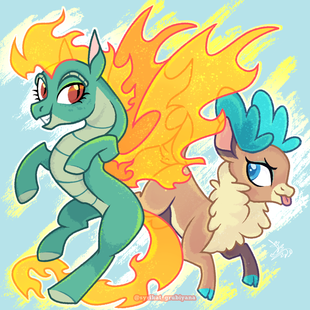 #3142099 - safe, artist:syrikatsyriskater, tianhuo (tfh), velvet (tfh ...