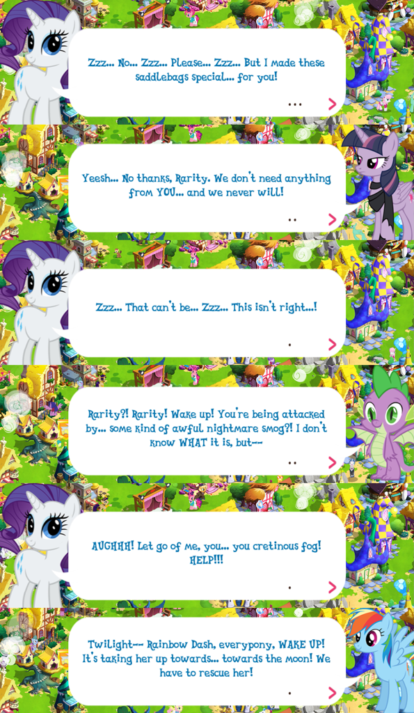 #3142151 - safe, gameloft, mean twilight sparkle, rainbow dash, rarity, spike, alicorn, dragon ...