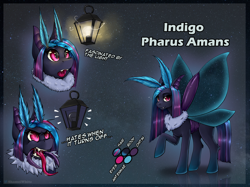 #3142334 - safe, artist:shamziwhite, oc, oc only, changeling, insect ...