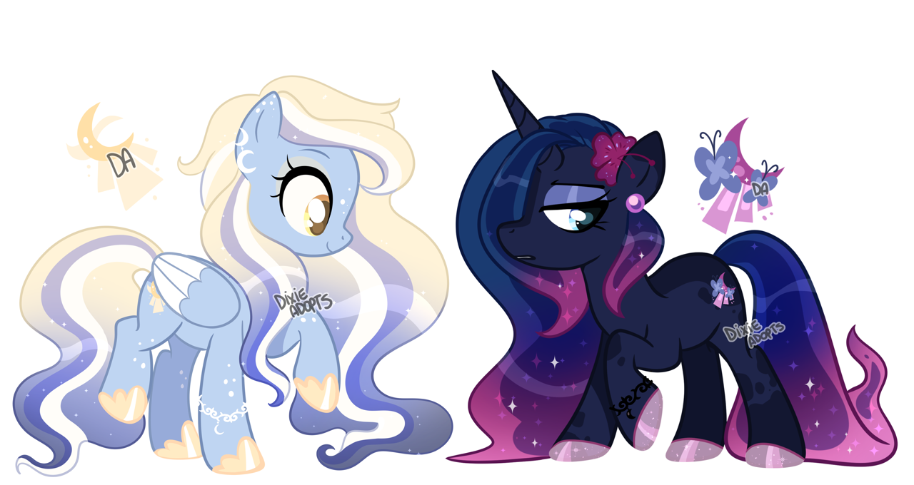 #3142471 - safe, artist:dixieadopts, oc, oc only, oc:lunar light, oc:moony, pegasus, pony ...